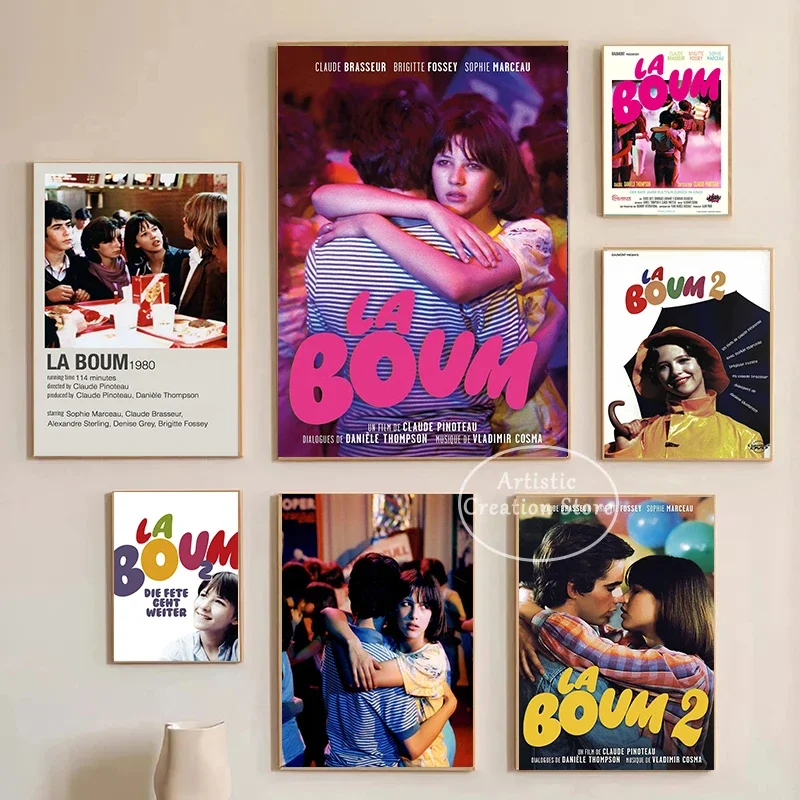 La-Boum-Vintage-Movie-Posters-Player-Kd-appareils-Film-Canvas-Painting ...