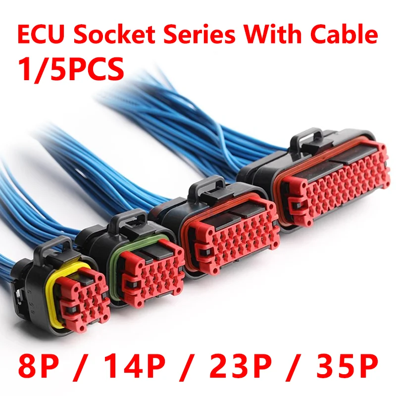 1-5PCS-8-14-23-35Pin-ECU-Controller-Plug-Socket-Car-Nylon-Waterproof ...