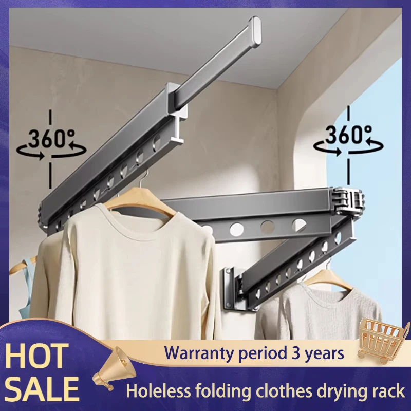 Hole-Free-Folding-Clothes-Drying-Rack-Invisible-Telescopic-Wall-Mounted ...