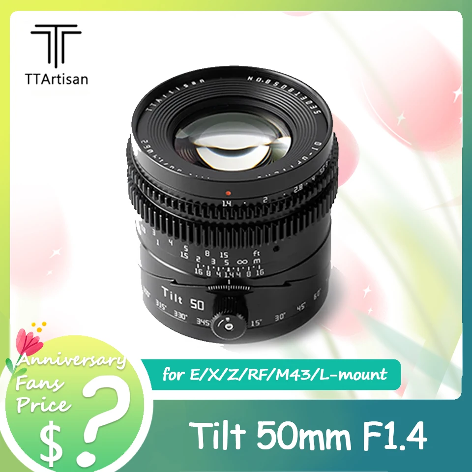 TTArtisan-Tilt-50mm-F1-4-MF-Full-Frame-Camera-Lens-for-Studio ...