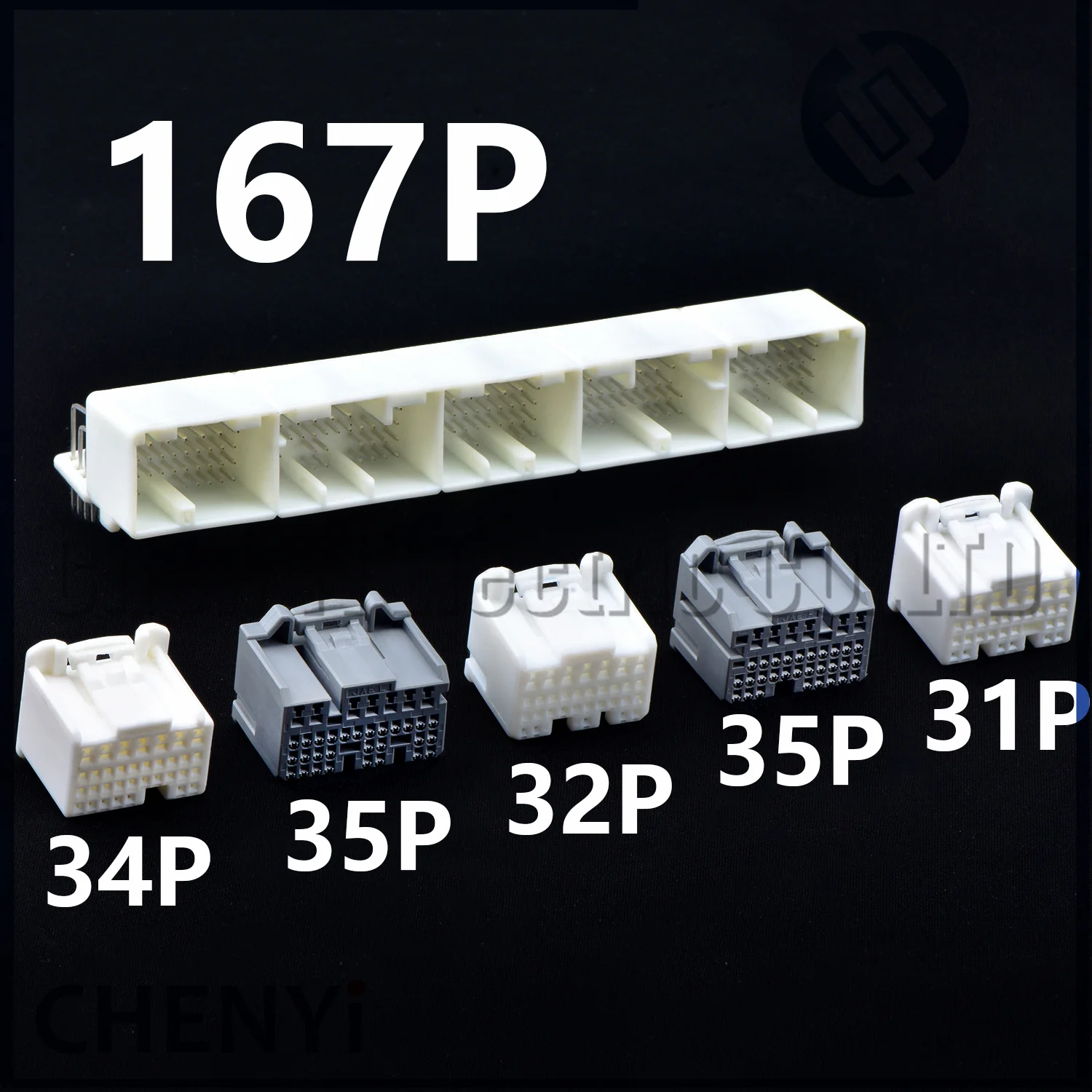 167-Pin-PCB-Mount-Header-Right-Angle-Wire-to-Board-Connector-ECU-plug ...
