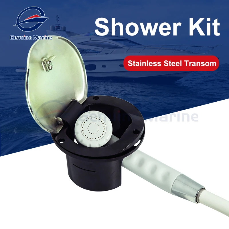 Marine-White-Shower-Box-Kit-With-Shower-Head-Hose-for-Boat-RV-Marine ...