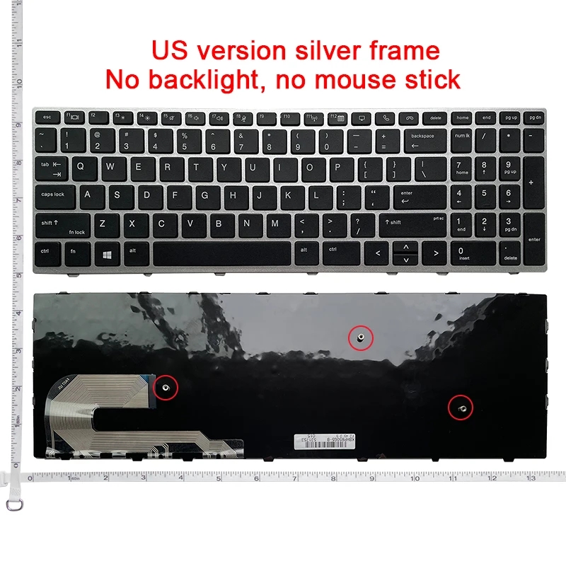 Nouveau clavier d'ordinateur portable américain, rétro éclairage gris ...