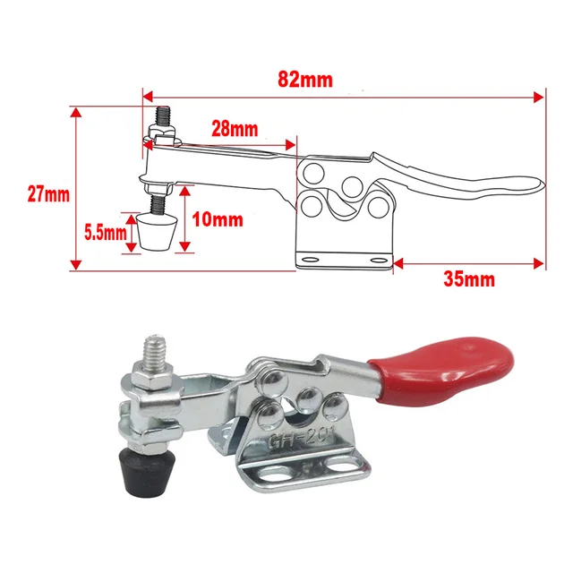Horizontal Toggle Clamp Quick-Release Toggle Clamps Set 27KG Vertical ...