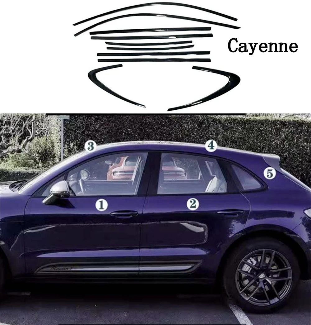car-styling-Black-Steel-Window-Molding-Frame-Strips-Trim-Cover-For ...