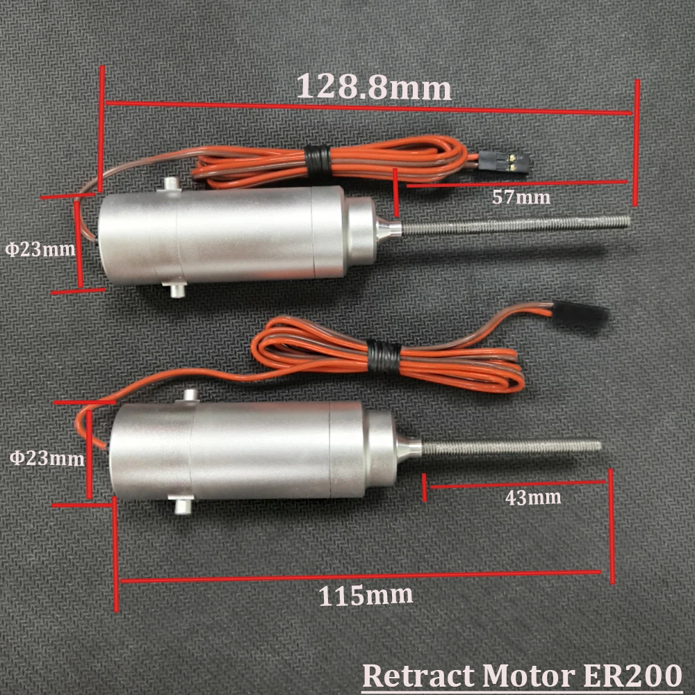 JP Hobby ER200 M4 17-30KGS Retract Motor 57mm Shaft for Jet Plane Full ...