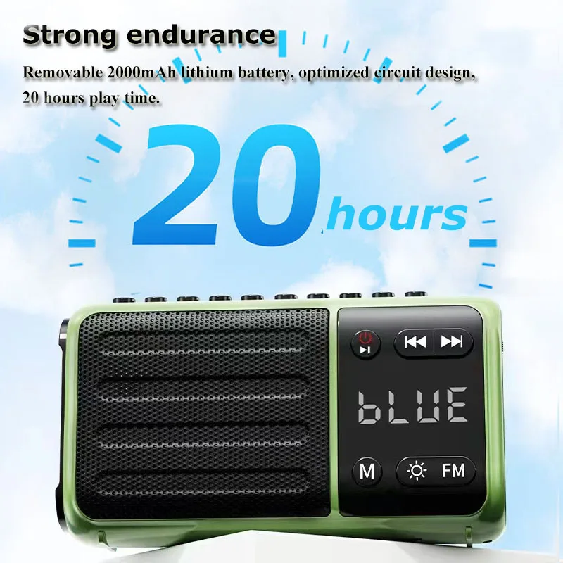 Mini-Portable-FM-Radio-RGB-Light-Retro-Radios-Receiver-Heavy-Bass ...