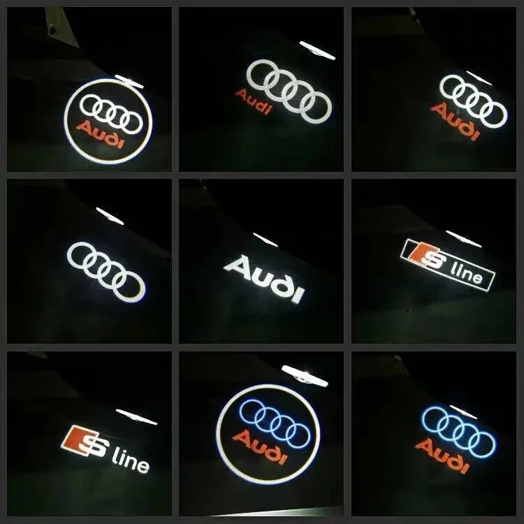 AUDI Car Door Logo Light Led HD Projector Lamp For A3 A4 B8 8P 8V A6 C7 ...