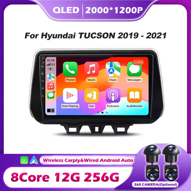 For Hyundai TUCSON 2019-2021 Android 16 Auto Wireless Carplay Car Radio ...