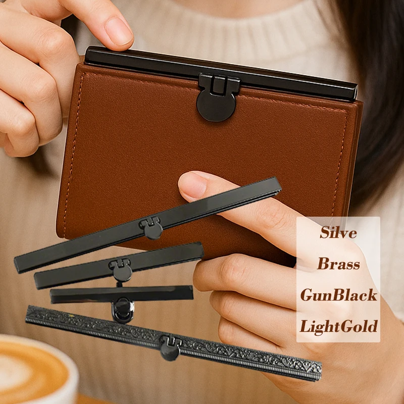 2/4Pc 10-19cm Metal Locks Buckle for Wallet Kiss Clasp Handbag Close ...