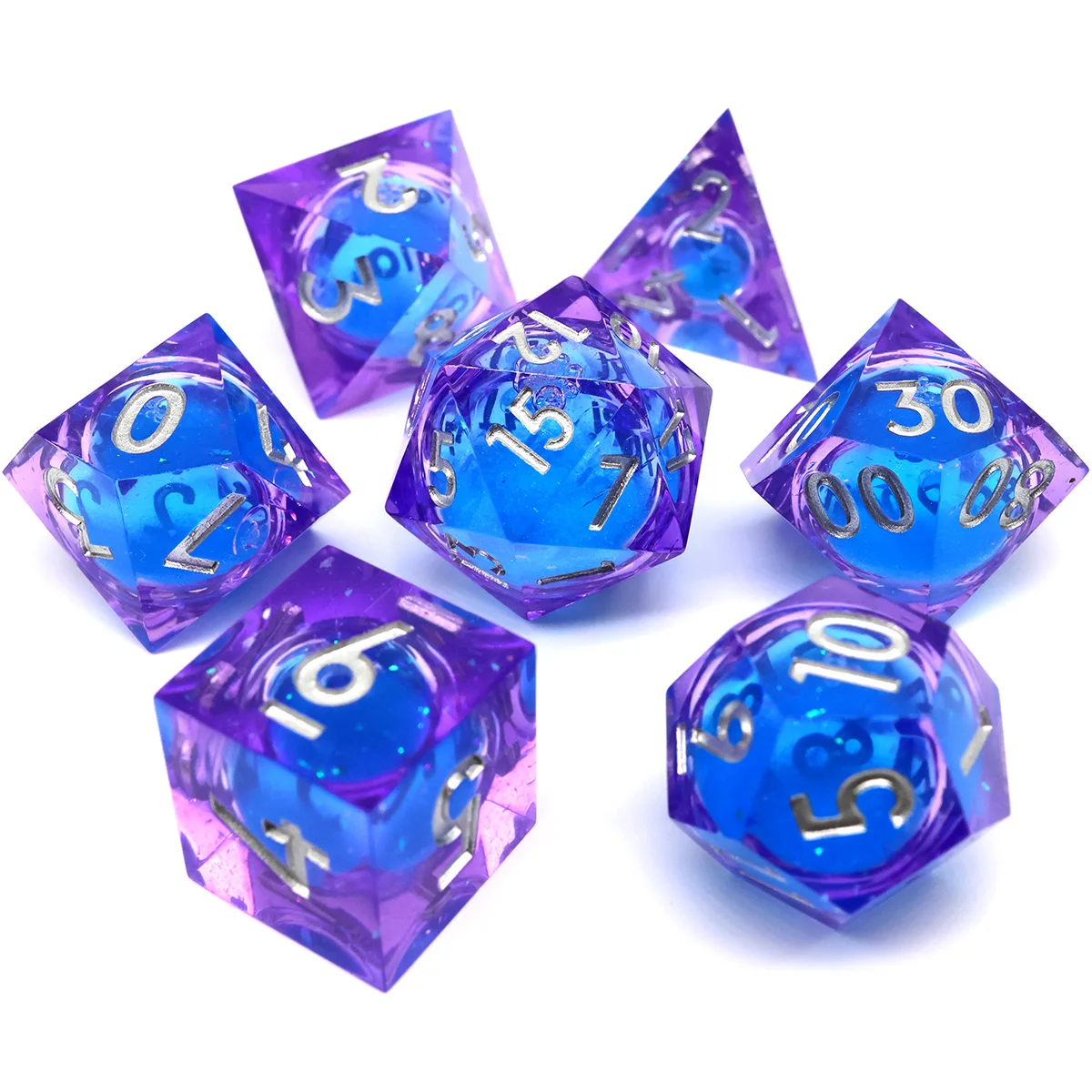 Dados hechos a mano para juegos de mesa, núcleo poliédrico, borde ...