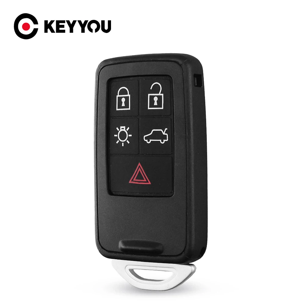 KEYYOU For Volvo S60 V60 S80 XC70 XC60 V70 Fob 4+1 Buttons Key Blank ...