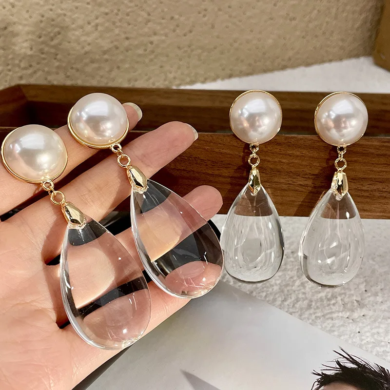 Water Drop Earrings | Pearl Earring | Jewelry | Dangle Earrings - Water ...