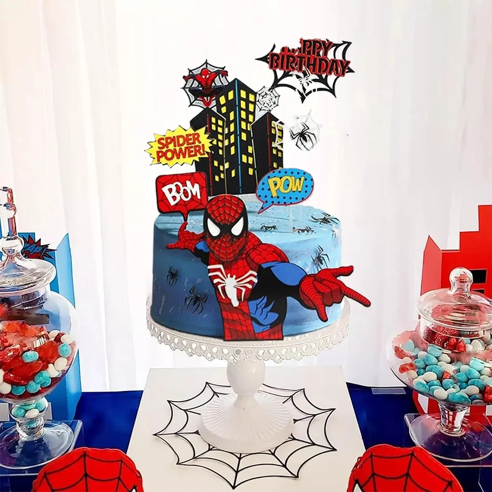 Spiderman-Cake-Decorations-for-Kids-Party-Supplies-Party-Accessories ...