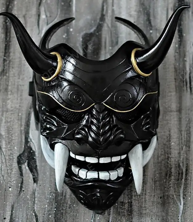 Halloween-Masquerade-Red-Prajna-Mask-Cospiay-Noh-Japanese-Latex-Full ...