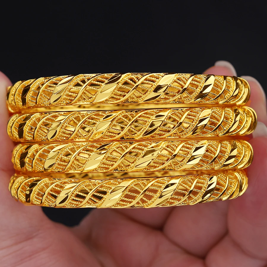 Middle-East-4pcs-lot-Ethiopian-Copper-Bangles-Dubai-Goldlen-Fashion ...