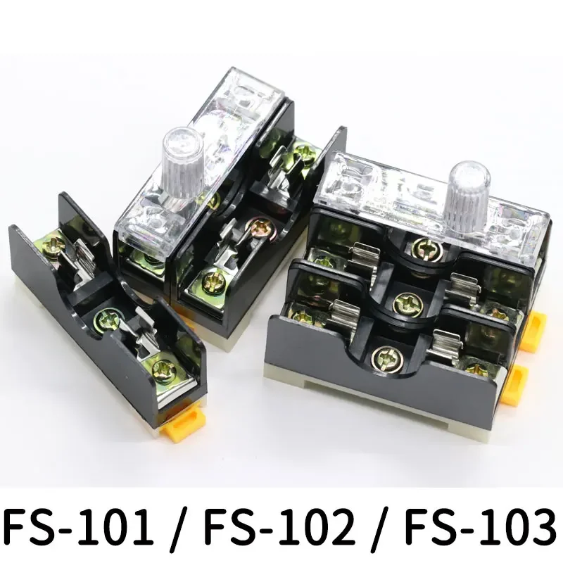 1Pcs-6X30mm-Glass-Fuse-Holder-FS-101-FS-102-FS-103-Din-Rail-Mount ...