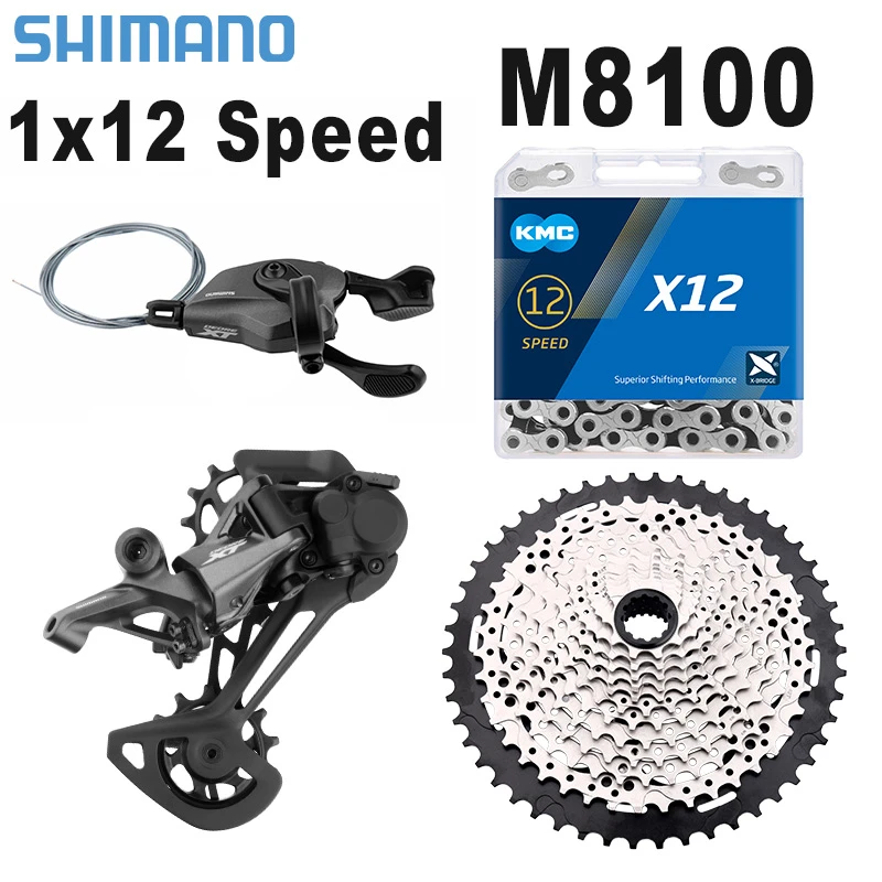 Shimano Deore Xt M8100 Groupset 12 Speed Mountain Bike Groupset 1x12speed 10-50t/52t Cassette ...