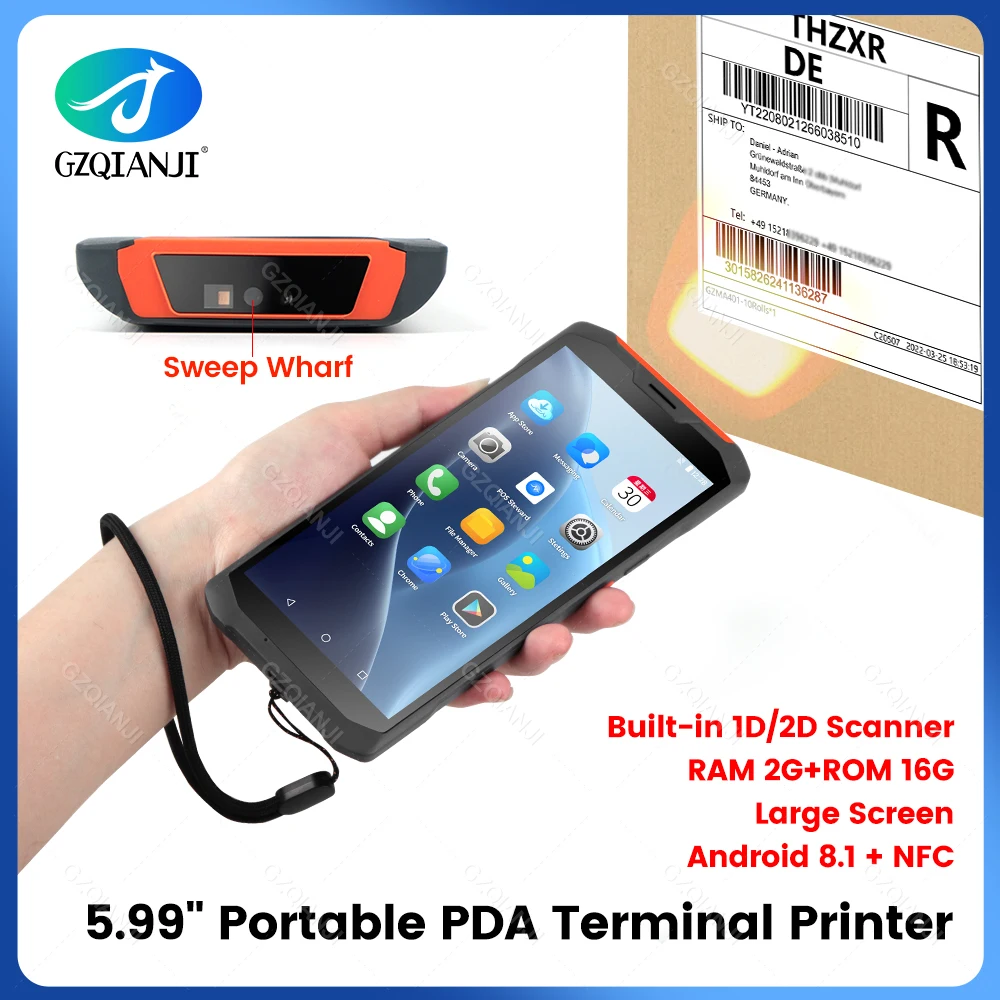 Android-8-1-PDA-Robusto-Handheld-Coletor-de-Dados-Terminal-1D-2D-QR ...