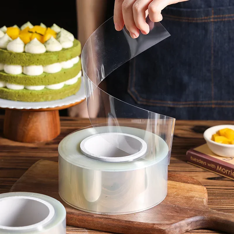 6/8/10/12/14cm 1kg Acetate Roll Cake Collar Transparent Mousse Cake ...