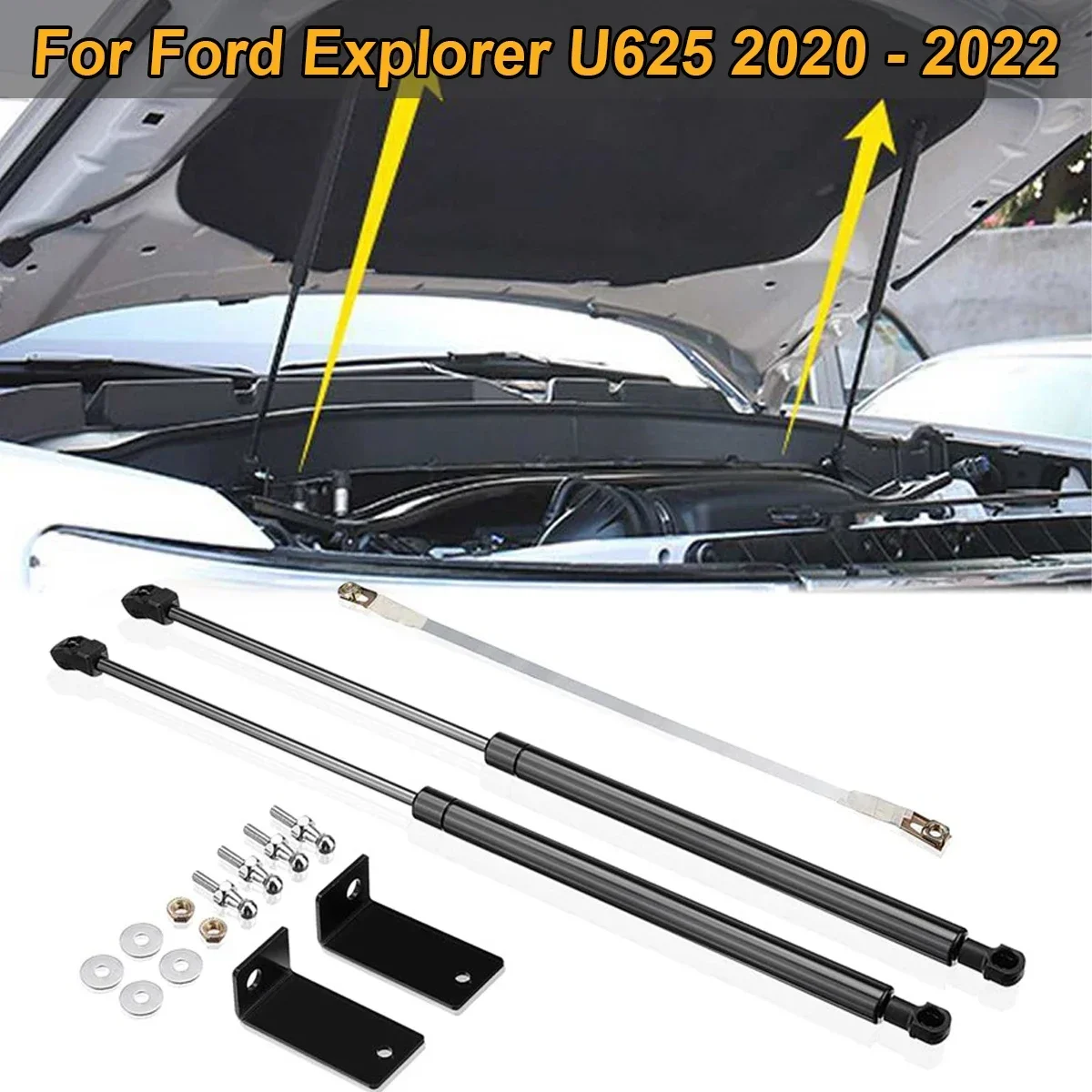For-Ford-Explorer-U625-2020-2021-2022-2023-Front-Hood-Shock-Gas-Struts ...