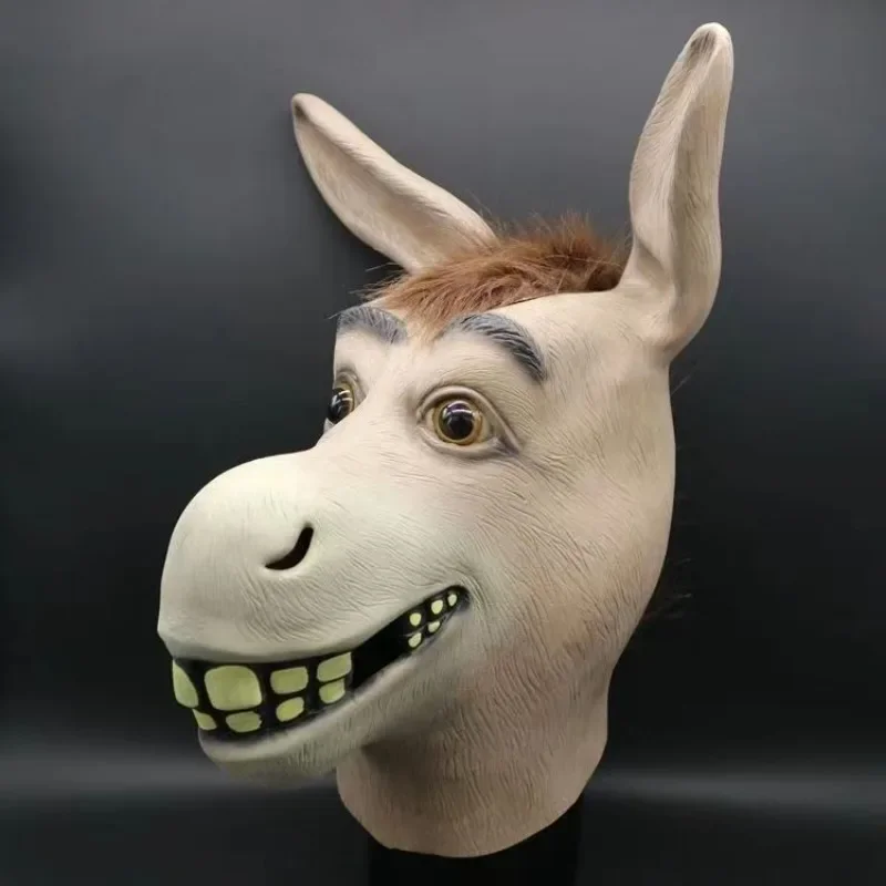 Divertida máscara de burro, accesorios de disfraces, cabeza de burro ...