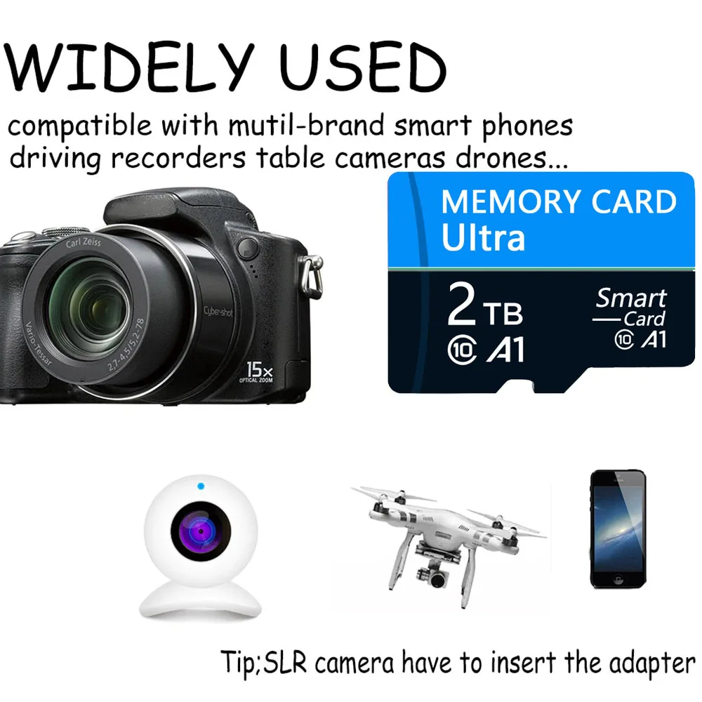 Alta Velocidade Micro SD 2TB 100% Original Micro SD Card 4TB Cartão de ...