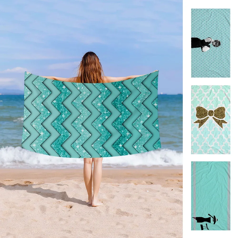 Toalla-de-microfibra-azul-est-tico-t-tiffany-toalla-de-playa-absorbente ...