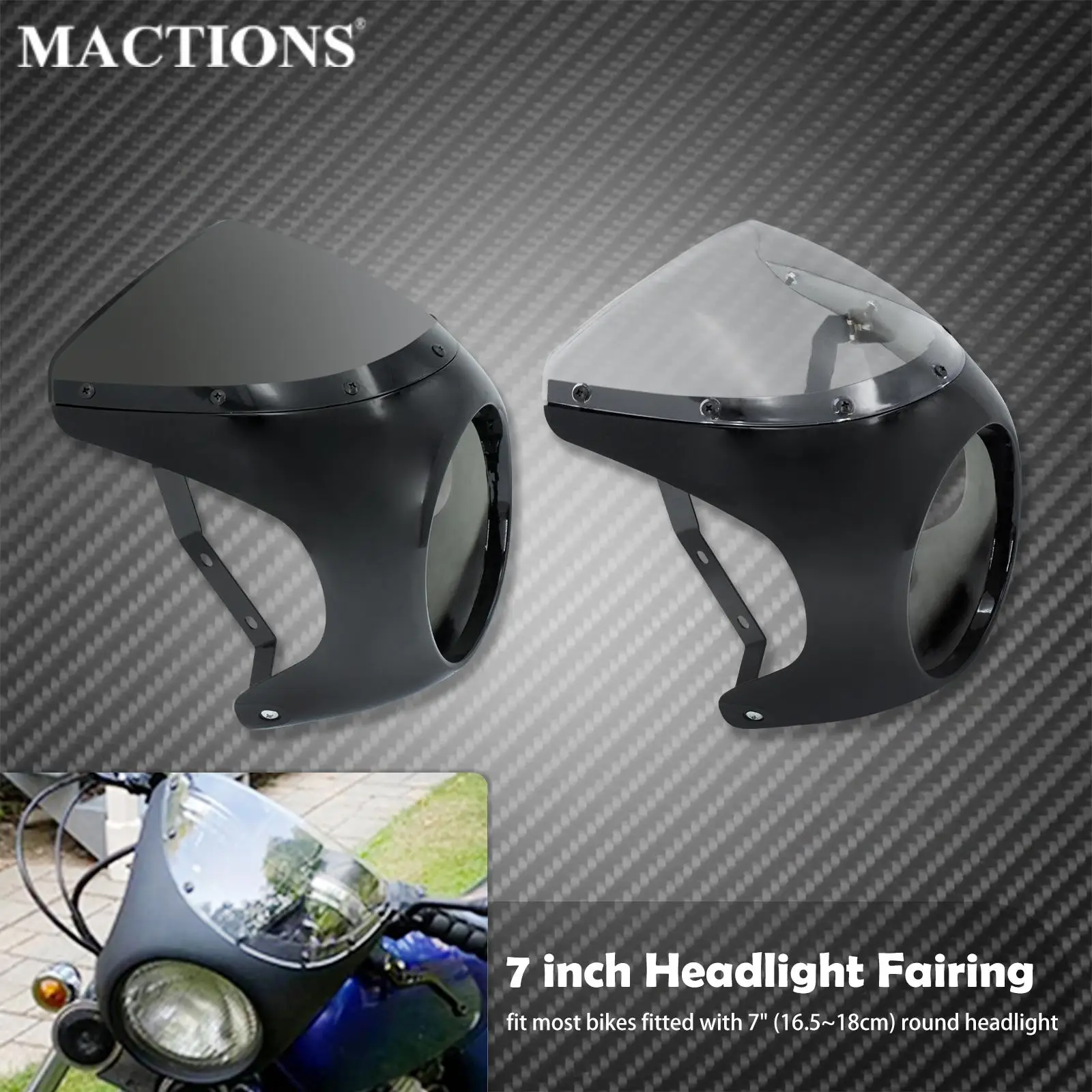 Universal-Motorcycle-Cafe-Racer-7inch-Headlight-Handlebar-Fairing ...
