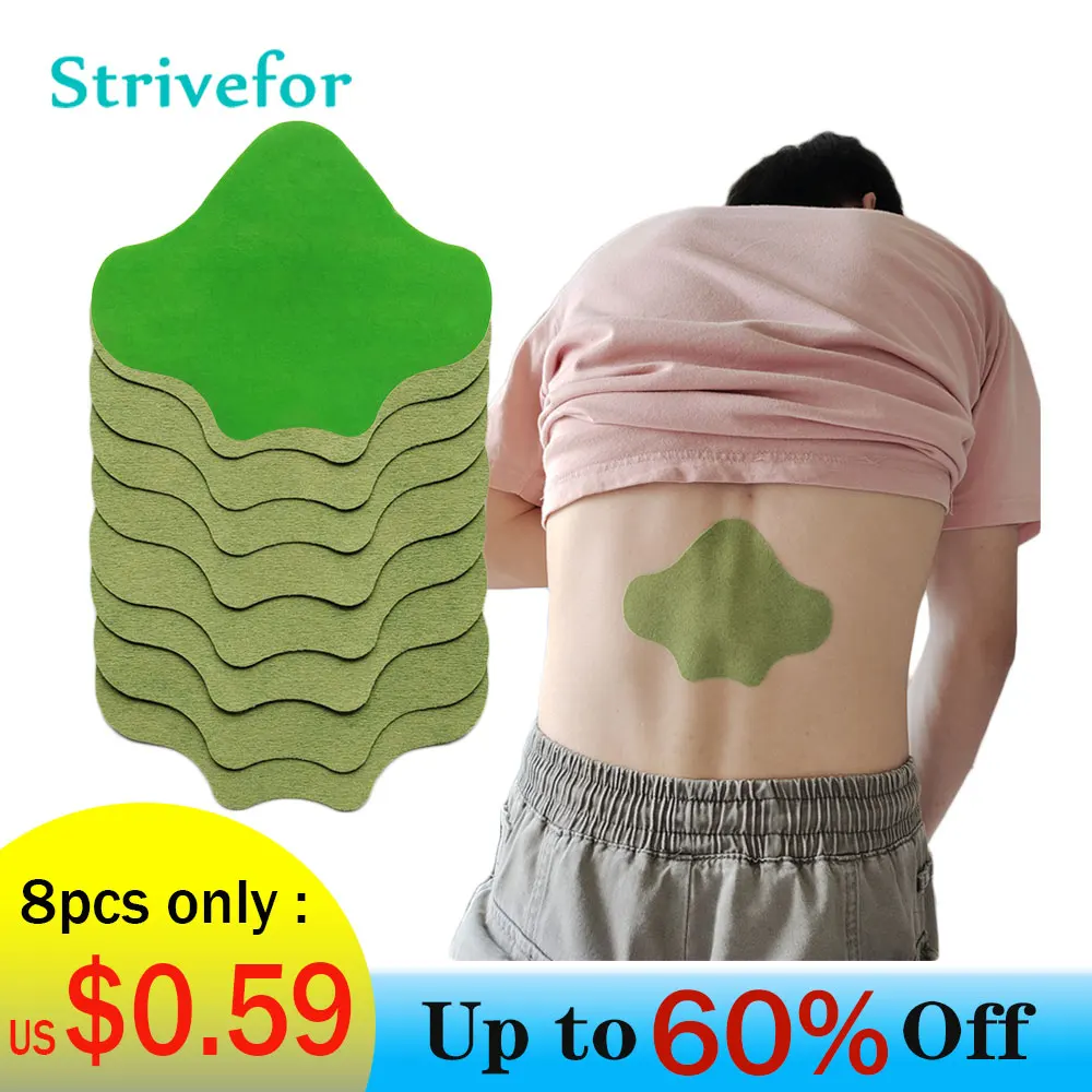 8pcs Back Pain Plaster Wormwood Analgesic Lumbar Spine Patch ...