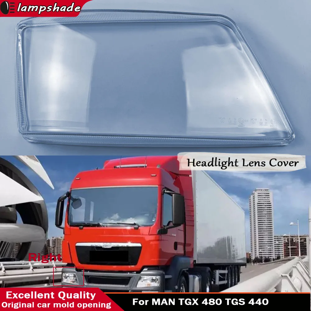 Headlight Cover Lampshade Transparent Led Car For MAN TGX 480 TGS 440 ...