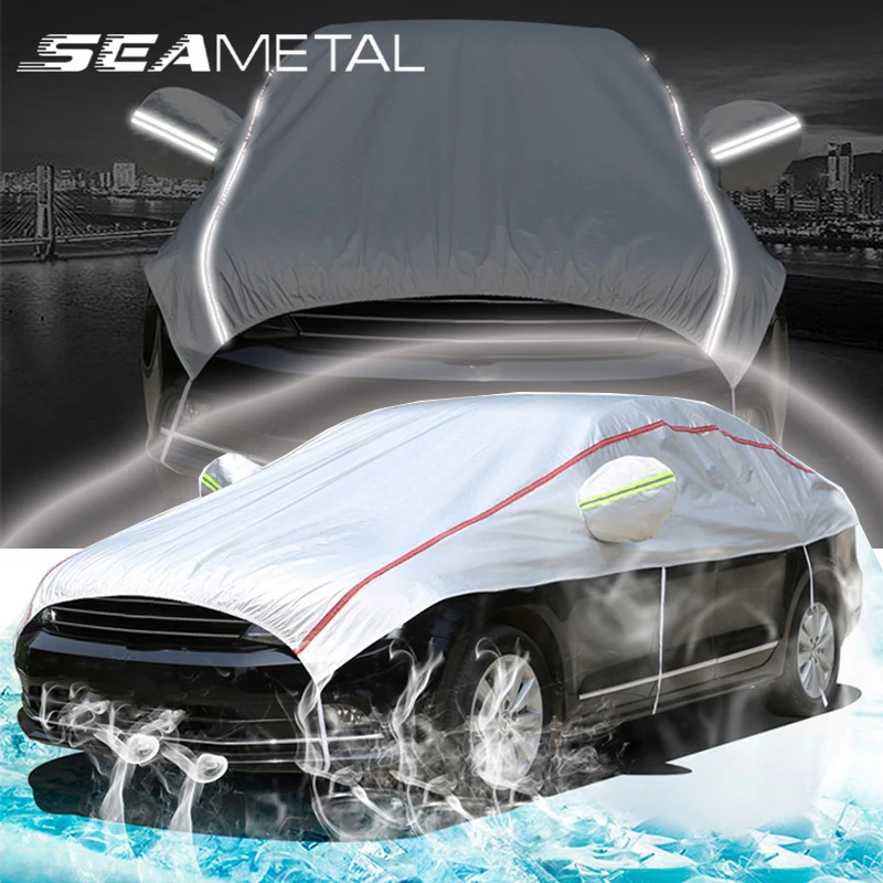 SEAMETAL-Universal-Half-Car-Covers-Indoor-Outdoor-Dustproof-Snowproof ...
