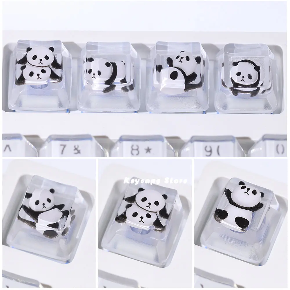 Personalized-panda-pattern-Transparent-keycaps-for-Cherry-Mx-switch ...