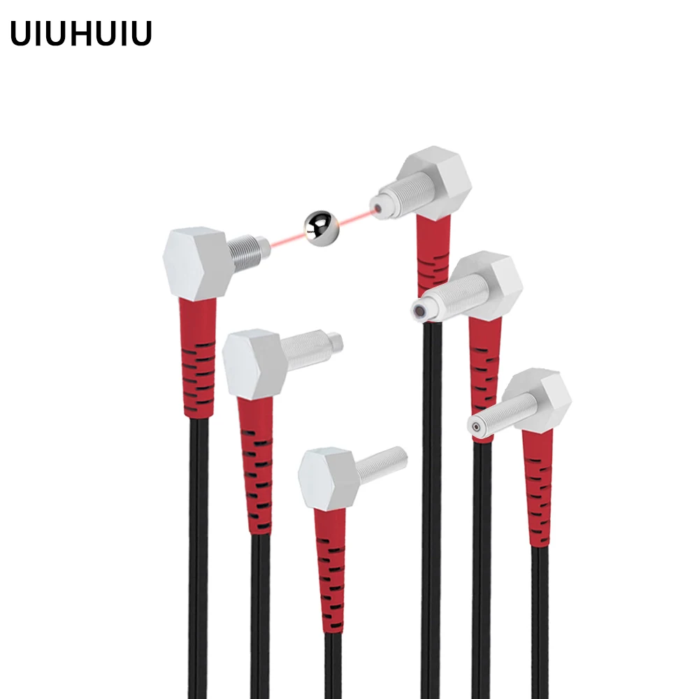 Fiber Optic Sensor Proximity Switch M3 M4 M6 Through Beam 90 ° Right ...