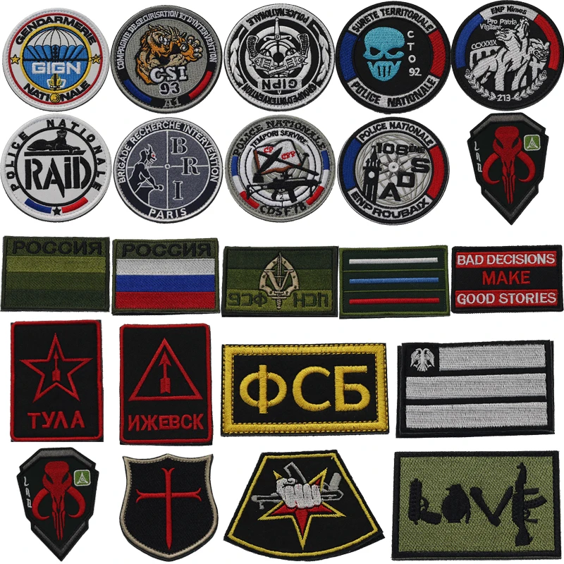 3D-Embroidery-French-Tactical-Patch-Military-Patch-Embroidery-Russian ...