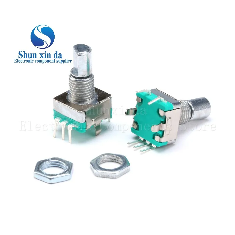 5PCS-EC11-360-Degree-Rotary-Encoder-Digital-potentiometer-20MM-5Pin-15 ...