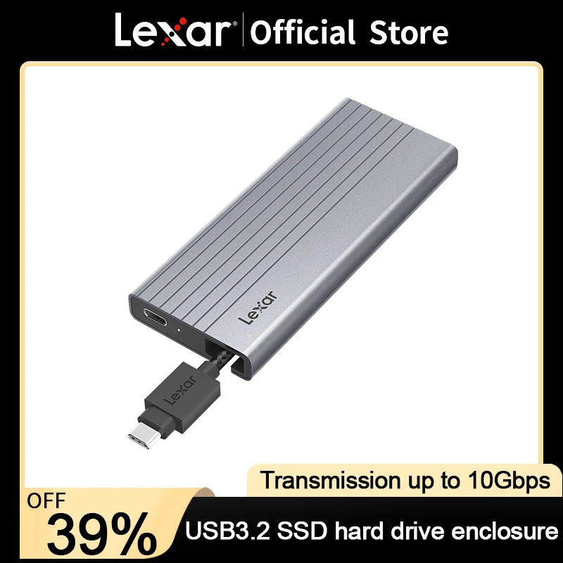 Lexar Dual Protocol M2 NVMe/SATA SSD Case 10Gbps HDD Box M.2 NVME SSD ...