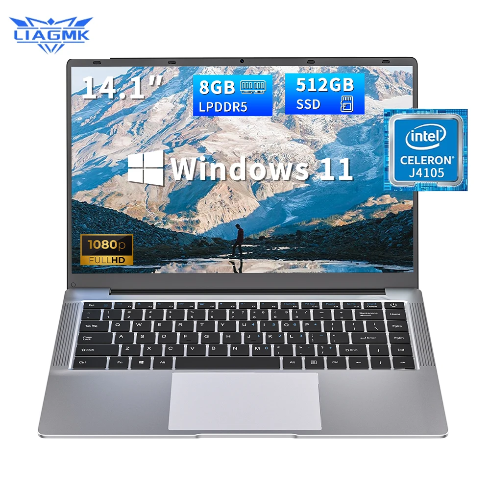 Intel-Celeron-N4000-Windows-11-Russian-laser-carved-keyboard-laptop-Business-Laptops-14-Inch-IPS ...