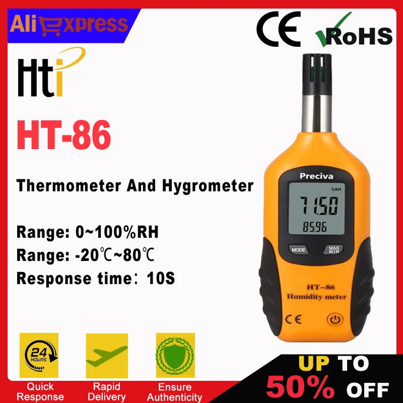 HTI-HT-86-Mini-term-metro-Digital-e-higr-metro-medidor-de-temperatura-y ...
