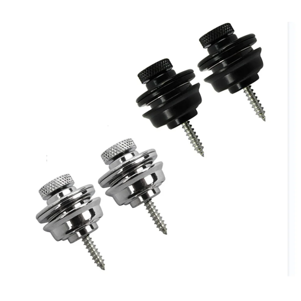 FLEOR-2pcs-Electric-Bass-Guitar-Straplocks-Flat-Head-Metal-Skidproof ...