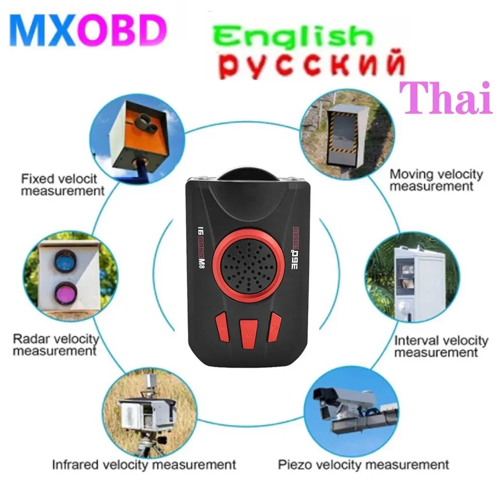 New-16-Band-Cobra-M8-Vehicle-mounted-Laser-Anti-Radar-180-Degree-LCD ...