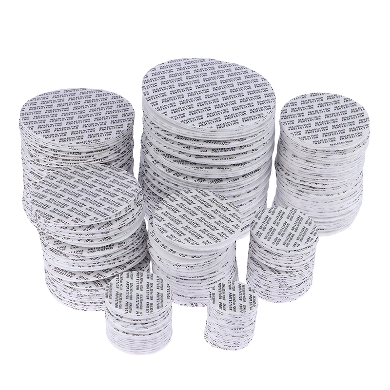 200pcs Self-adhesive Foam Pressure Sensitive Seal Cap Lining Tamper ...