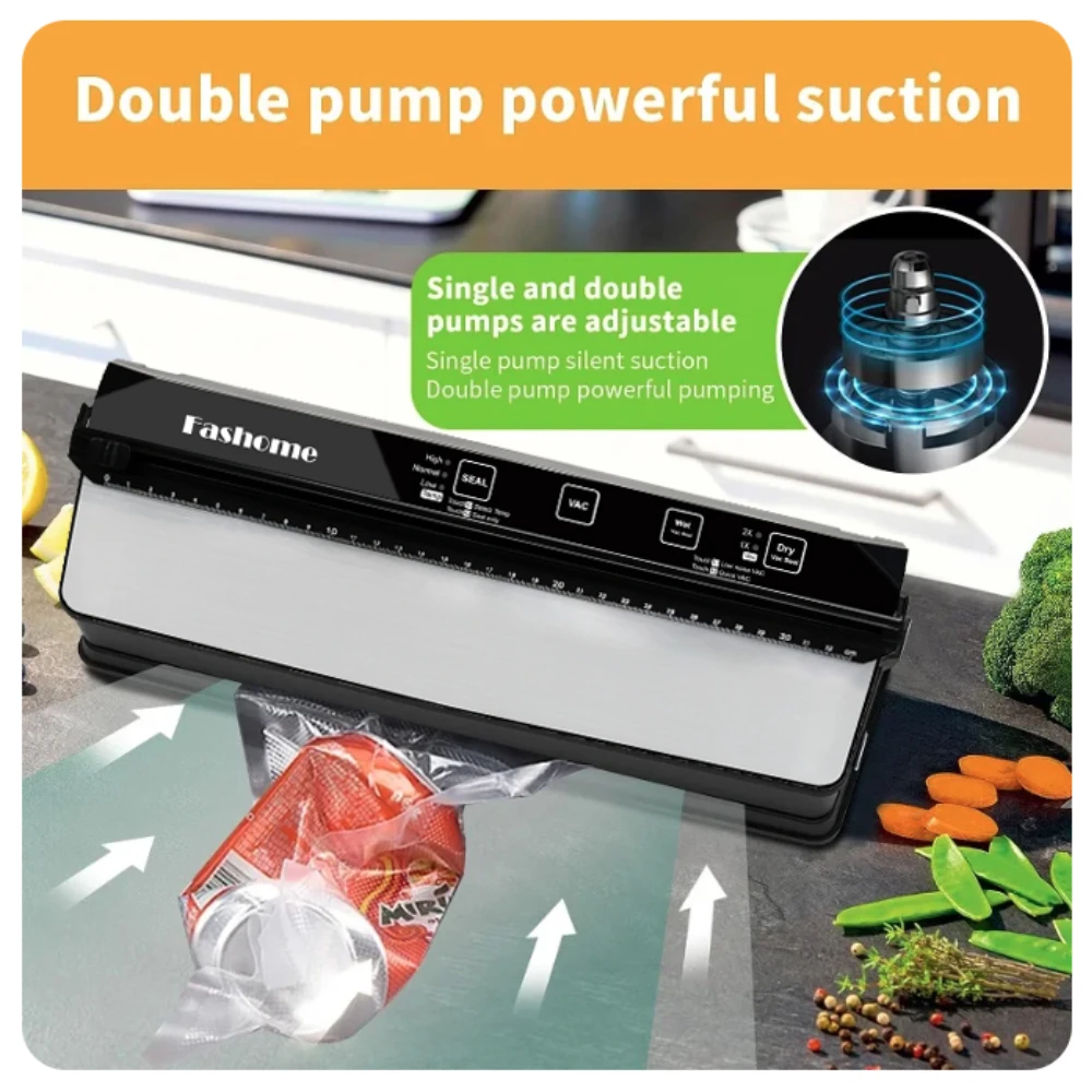 Home-7mm-Vacuum-Packaging-Machine-For-Kitchen-With-15pcs-Vacuum-Bags ...
