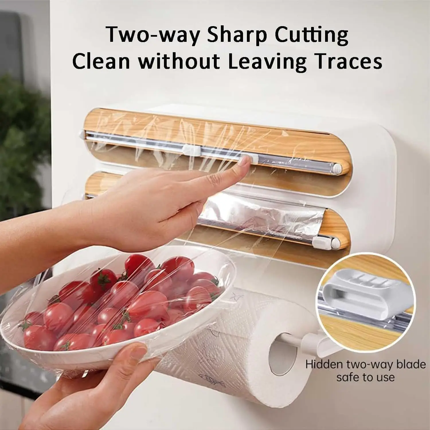 3-in-1-Cling-Film-Dispenser-Magnetic-Wall-Mounted-Kitchen-Foil ...