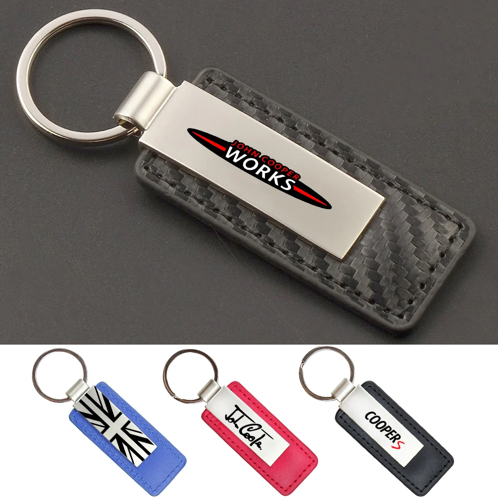 Union-Jack-Leather-Metal-Car-Key-Chain-Keychain-Key-Ring-for-Mini ...