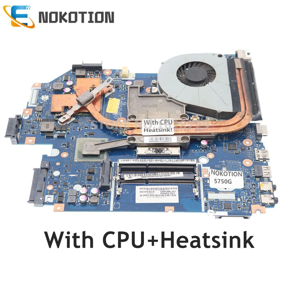 NOKOTION For ACER aspire 5750 5750G 5755G Laptop Motherboard P5WE0 LA ...