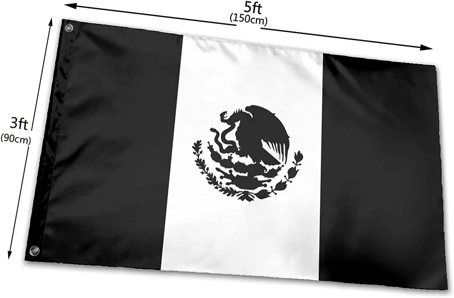 Mexican Flag Symbol Black And White