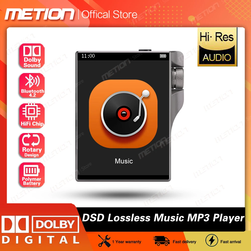 2022 Hifi Dsd Lossless Decoding Mp3 Music Player Bluetooth 2.4" Touch Screen Small Sports ...