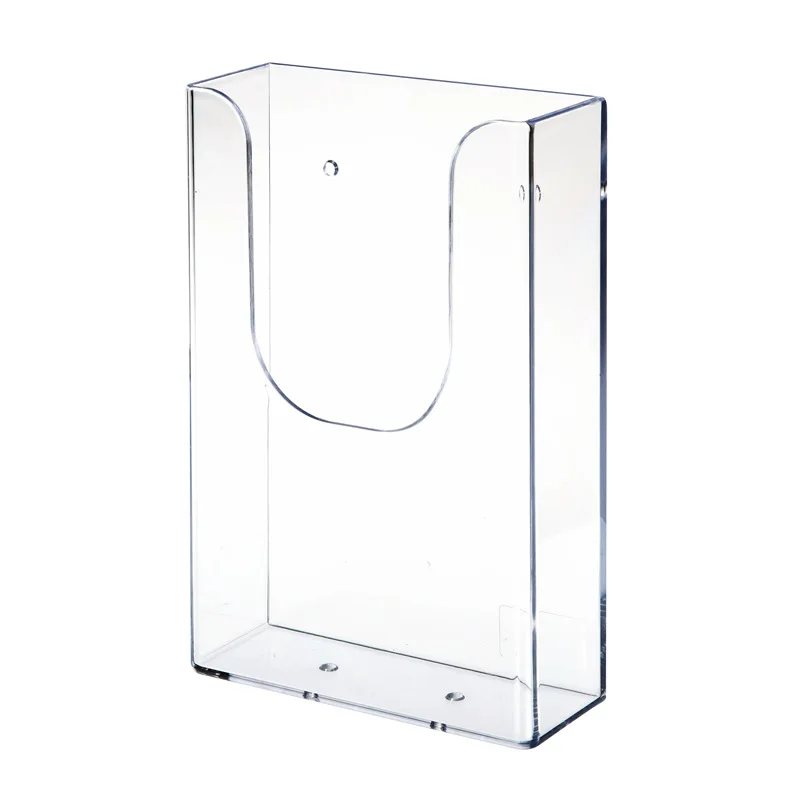 Wall-Mounted-Clear-Storage-Rack-Box-Holder-Brochure-Stand-Pamphlet ...