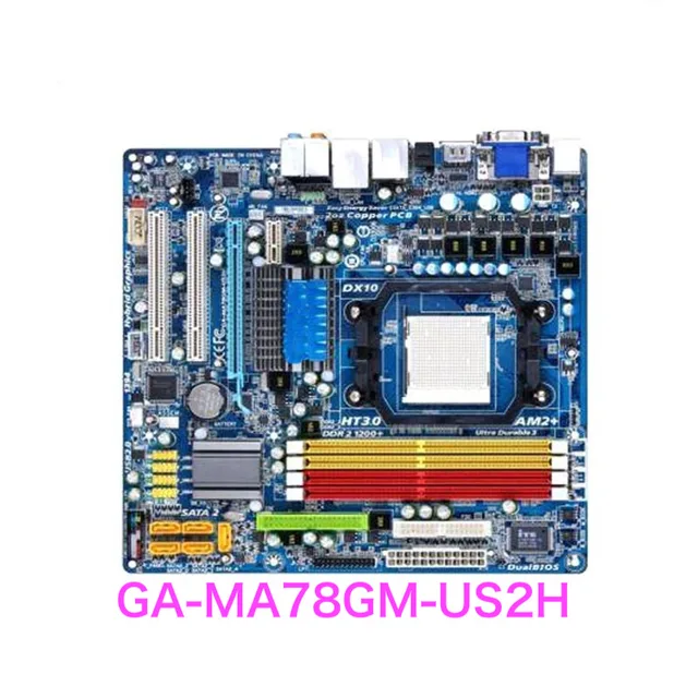 Gigabyte GA-MA78GM-US2H Motherboard M-ATX Socket AM2/AM2+/AM3 Mainboard ...
